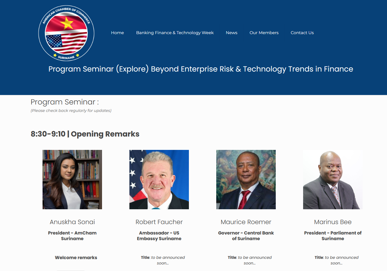 Program AmCham SR Banking Finance & Technology Week